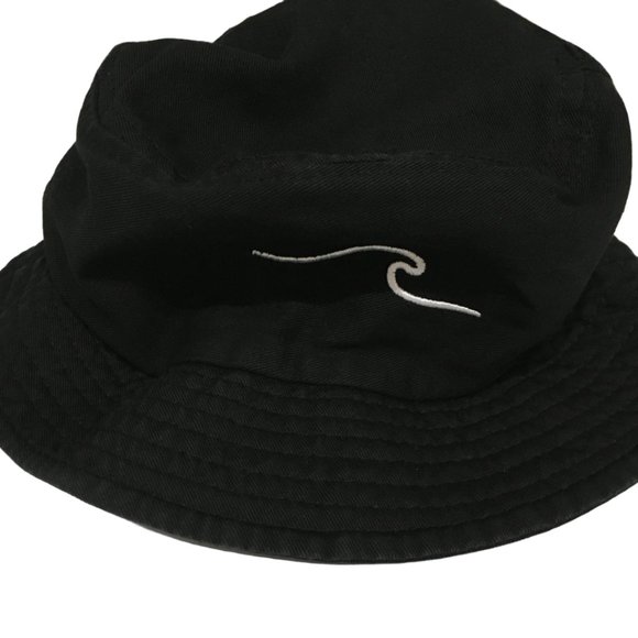 Accessories | Bucket Ocean Wave Hat Black Embroidered New | Poshmark